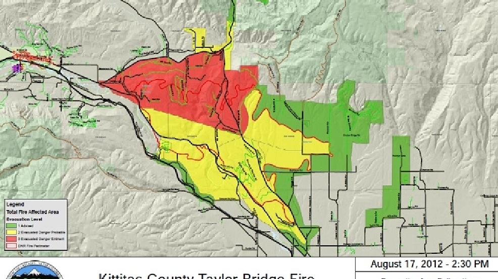 Kittitas County develops fire map for Taylor Bridge | KIMA