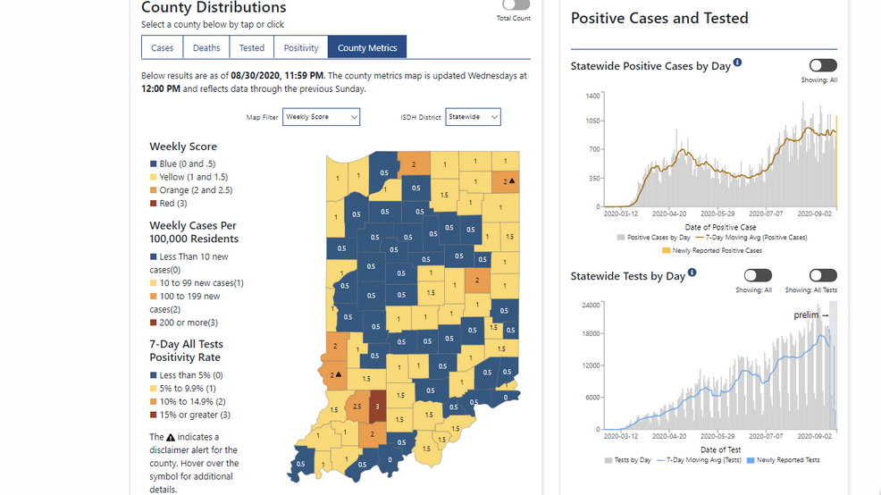 Indiana virus caution urged as map shows mostly slow spread | WKRC